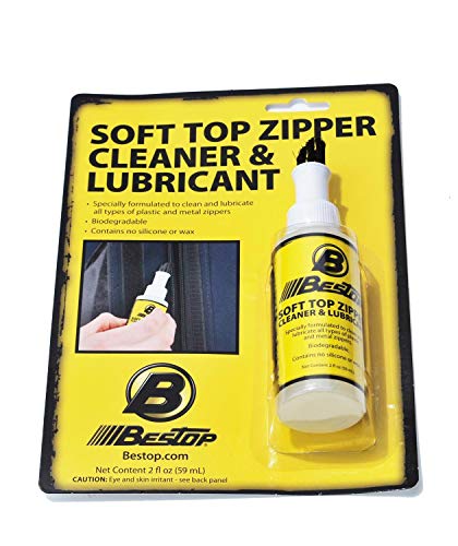 Bestop 11206-00 Soft Top Zipper Cleaner & Lubricant Retail Package Black, 2 Ounces