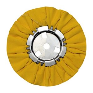 Zephyr Products AWY58-8WB Yellow 8" Airway Buffing Wheel with 1 LB Tripoli Bar Heavy/Medium Cut, 1 Pack