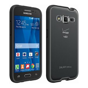 samsung galaxy core prime verizon oem shell case cover - clear / black edge