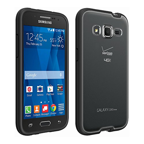 Samsung Galaxy Core Prime Verizon OEM Shell Case Cover - Clear / Black Edge