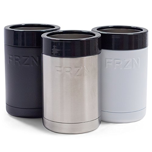 FRZN Double Walled Vacuum Insulated Can Cooler, 12 oz, Stainless Steel