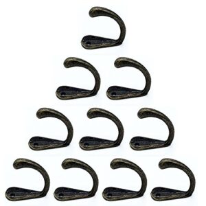 richohome 10 pcs bronze vintage wall mounted single hook hangers