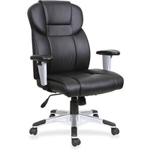 lorell leather high-back executive chair with seat and back independant synchronized tilt