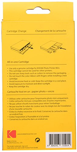 Kodak Mini Photo Printer Cartridge PMC - All-in-One Paper & Color Ink Cartridge Refill - 30 Pack (Compatible ONLY with Original MINI Printer, NOT Mini2, Mini Shot)