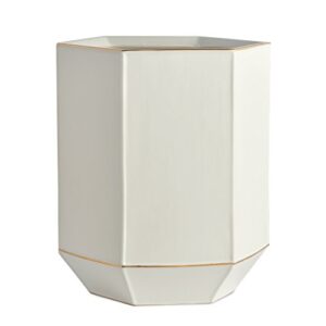 kassatex waste basket, st. honore bath accessories | porcelain