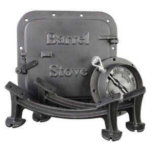 u s stove co bsk1000 cast iron barrel wood stove kit for 30-55 gallon drums