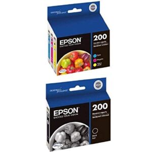 epson t200520 durabrite ultra color combo pack standard capacity cartridge ink and epson t200120 durabrite ultra black standard capacity cartridge ink bundle