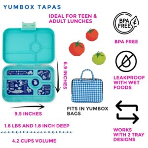 Yumbox TAPAS Larger Size Leakproof Bento Lunch Box (Antibes Blue)