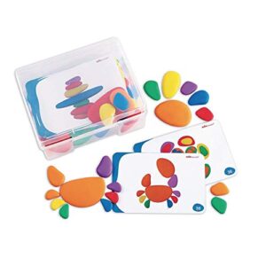 rainbow pebbles sorting stones and activity card set