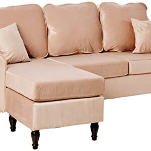 Divano Roma Furniture Classic Sectional, Champaign