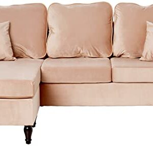 Divano Roma Furniture Classic Sectional, Champaign