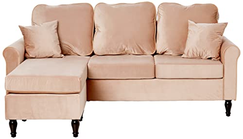 Divano Roma Furniture Classic Sectional, Champaign