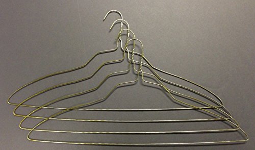 FABRICARE CHOICE - Box of 100 13 Gauge 20" Wire Golf Knit Hangers Gold