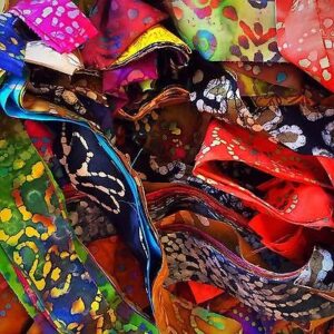 batik fabric strips scrap pack 100% cotton fabric lot by the pound