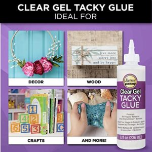 Aleene's Clear Gel Tacky Glue 3 Pack, 8 oz, 8 FL OZ, 24