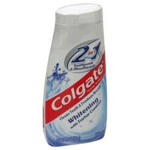 Colgate 2 In 1 Whitning Size 4.6z Colgate 2 In 1 Toothpaste & Mouthwash, Whitening 4.6 Ounce