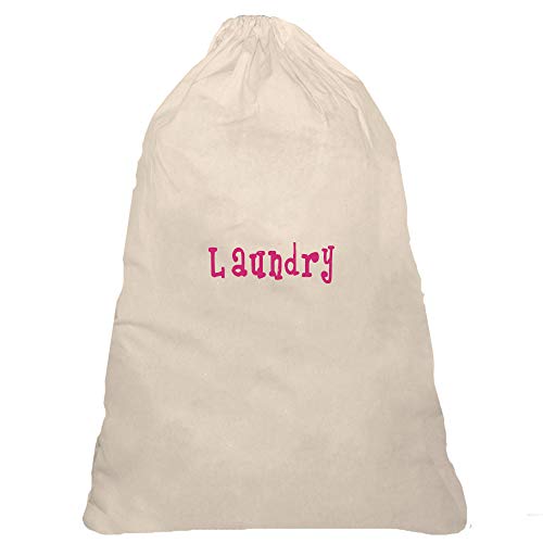 Personalized Drawstring Laundry Bag with Monogram