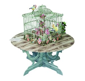 paper d'art 3d pop up birdcage greeting card