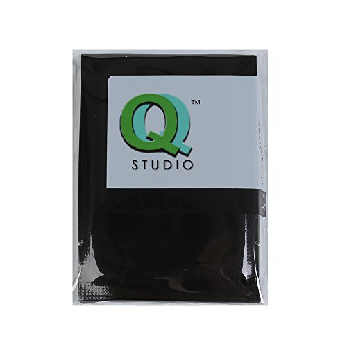 QQ Studio Pack of 100 Heat Sealable Glossy Mirror Black SlickSeal™ Flat Bag with Tear Notch 6x9cm (2.3x3.5")