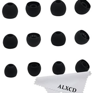 ALXCD Eartips for CX200 CX 300 Earbud, SML 3 Sizes 6 Pairs Silicone Replacement Ear Tips Ear Adapter Set, Fit for Earphone CX200 CX 3.00 CX 300 II [Black](6 Pair)