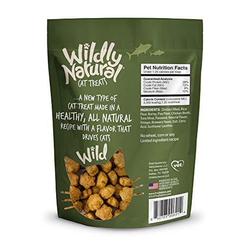 Wildly Natural Cat Treats, 2.5 Ounces, Salmon Flavor