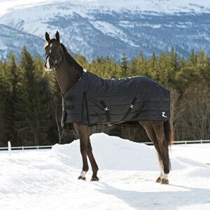 horze nevada heavy weight stable blanket 400g - black - 72 in