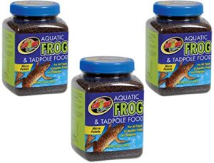 zoo med aquatic frog and tadpole food, 12 ounces each, made in the usa (3 pack - 12 ounces)