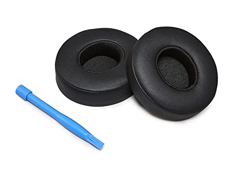 Premium Replacement Solo 3 Ear Pads/Solo 2 earpads Cushions. Compatible with Beats Solo 3 Headphones/Beats Solo 2 Headphones (Black). Premium Protein Leather | High Density Foam | Extra Thick