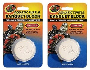 zoo med aquatic turtle banquet block, 2 count