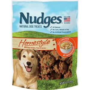 blue buffalo nudges homestyle natural dog treats, chicken, 10oz bag