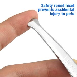 LILYS PET 6.5" Right-handed Pet Round-Tip Grooming Stainless steel Safety Grooming for Dogs and Cats (Curved Scissor)