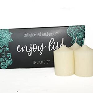 Enlightened Ambience Lavender Herb Scented Ivory Votive Candles 10 Pack