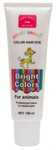 crazy liberty pets hair dye (pink), permanent dog hair dye, non-toxic pet hair dye, last more 24 washes.