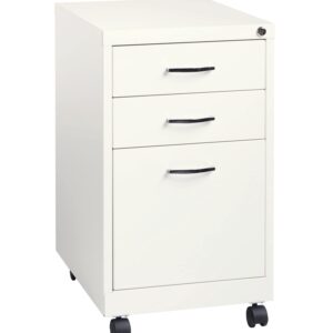 Space Solutions 3 Drawer Mobile Filing Cabinet in White