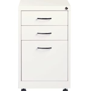 Space Solutions 3 Drawer Mobile Filing Cabinet in White