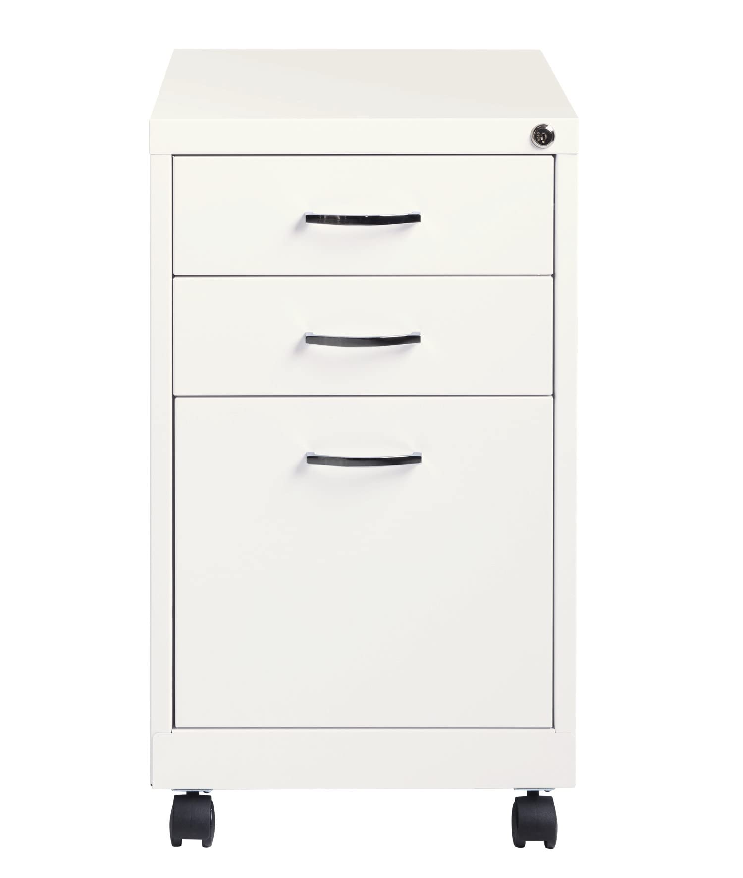 Space Solutions 3 Drawer Mobile Filing Cabinet in White