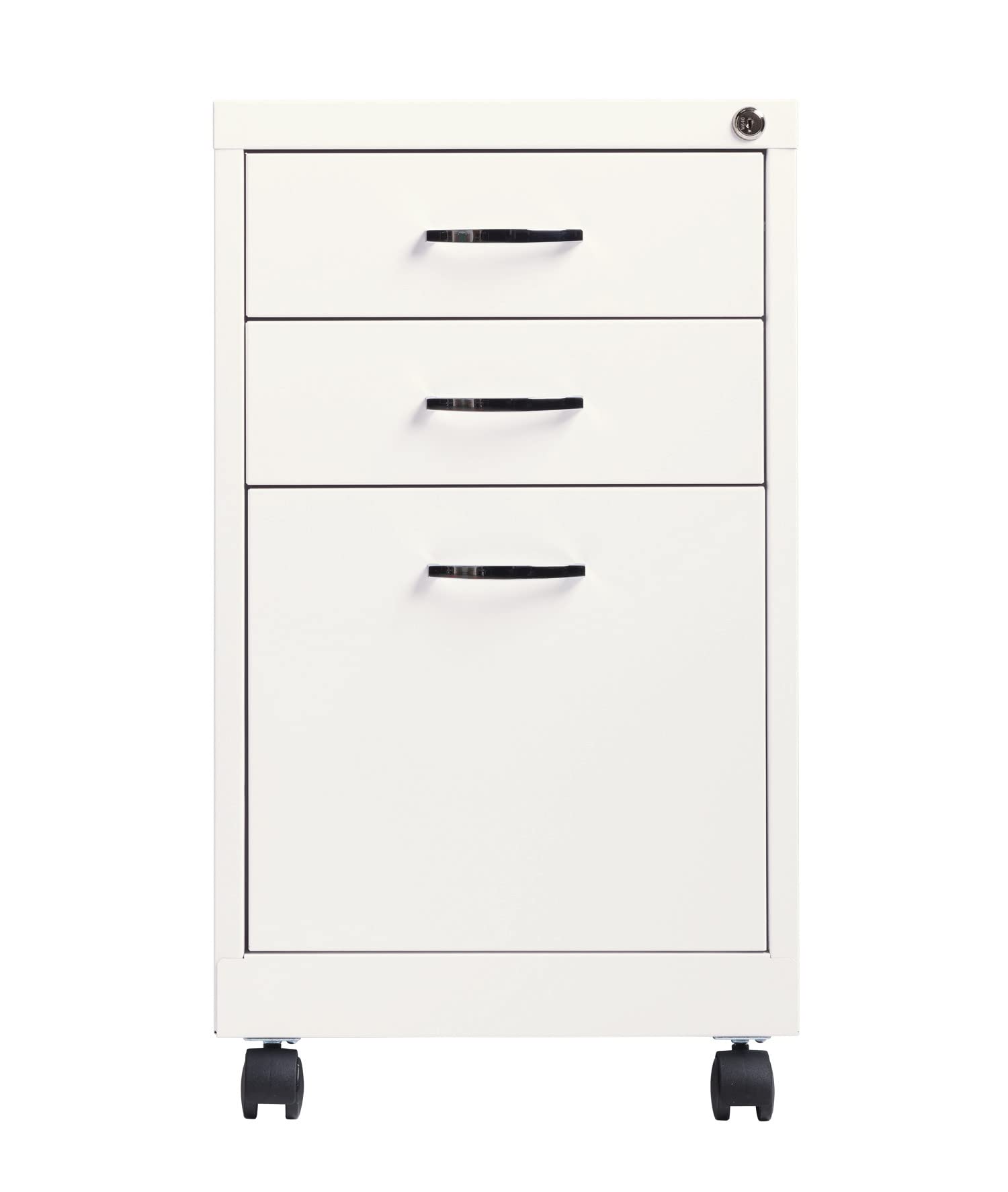 Space Solutions 3 Drawer Mobile Filing Cabinet in White