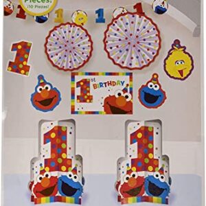 Amscan 241835 Sesame Street® "Elmo Turns One" Room Decorating Kit, Birthday, 10ct , Brown