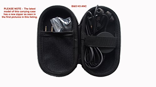 DNPRO-ANC Carrying case Compatible with Bose QuietComfort 20 (QC20/QC20i), Bose SoundSport in-Ear, Bose SoundSport Wireless, B&O H3 ANC, Sennheiser CX700 and Many Other Earphones (PU Leather Black)