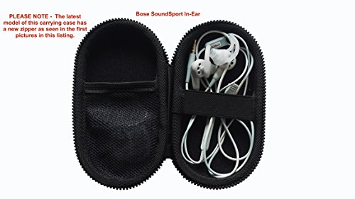 DNPRO-ANC Carrying case Compatible with Bose QuietComfort 20 (QC20/QC20i), Bose SoundSport in-Ear, Bose SoundSport Wireless, B&O H3 ANC, Sennheiser CX700 and Many Other Earphones (PU Leather Black)