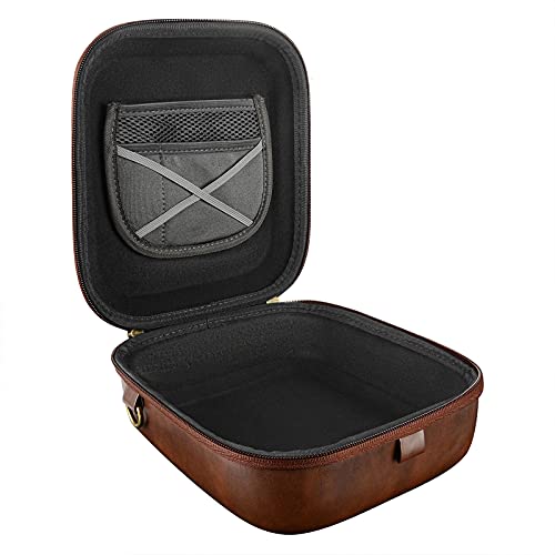 Geekria Shield Headphones Case Compatible with Sennheiser HD 599, HD 598, HD 560S, HD 559, HD 558, HD 555, HD 400 Pro Case, Replacement Hard Shell Travel Carrying Bag with Cable Storage (PU Brown)