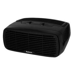 holmes desktop hepa-type , 3 speeds plus optional ionizer small air purifier, hap242b-u, black