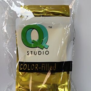 100PCS Double-Sided Shiny Gold Flat Zip Seal Premium Foil Bags 12x20cm (4.7x7.8")