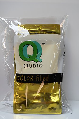 100PCS Double-Sided Shiny Gold Flat Zip Seal Premium Foil Bags 12x20cm (4.7x7.8")