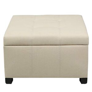 christopher knight home richmond kd fabric storage ottoman, beige