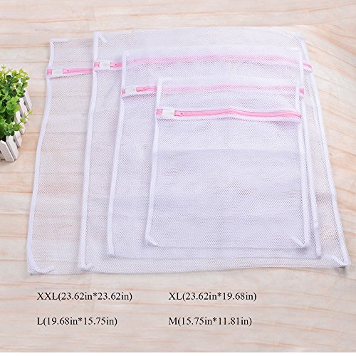 Kasiria Laundry Washing Bags,Clothing Washing Bags- 5 Medium for Laundry,Blouse, Hosiery, Stocking, Underwear, Bra and Lingerie, Travel Laundry Bag Pack of 5