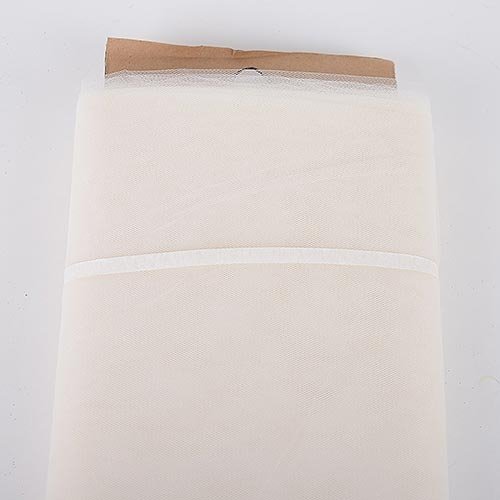 BJM Collection 54 Inch Tulle Fabric Bolt 40 Yard Wedding Bridal (Ivory)