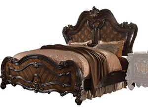 acme versailles eastern king bed - - cherry oak