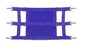 showman heavy duty webbed nylon solid front stall guard horse pony adjusts 36-48 (royal blue)