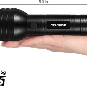 YOUTHINK Black Light, 51 LED UV Flashlights for Home &Hotel Inspection, Portable Black Light for Pet Urine Detection,Dry Stains,Bed Bug, Matching with Pet Odor Eliminator